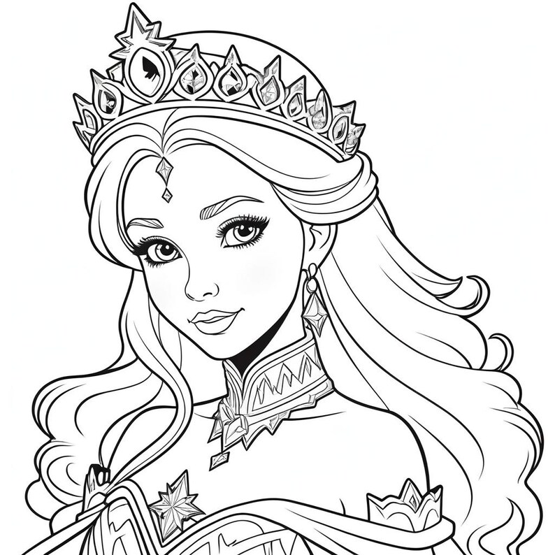 Ice Princess Coloring Book - Etsy