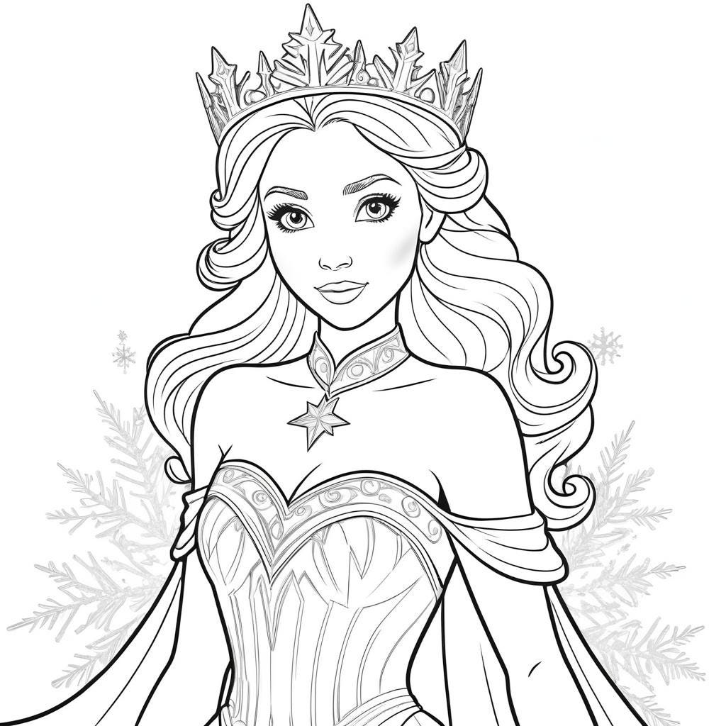 Ice Princess Coloring Book - Etsy