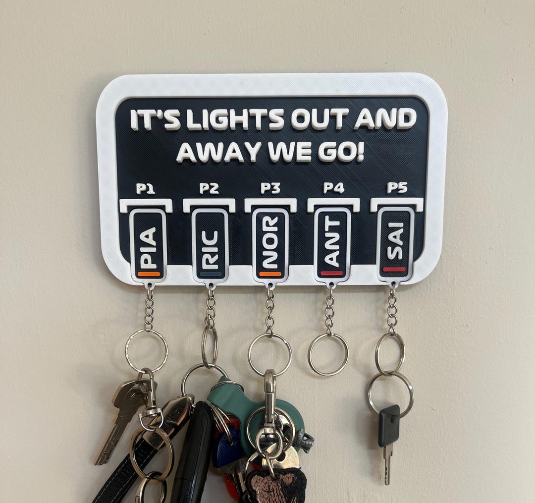 Motorsports Inspired Driver Key Holder With Charms - 5 Places - Etsy ...
