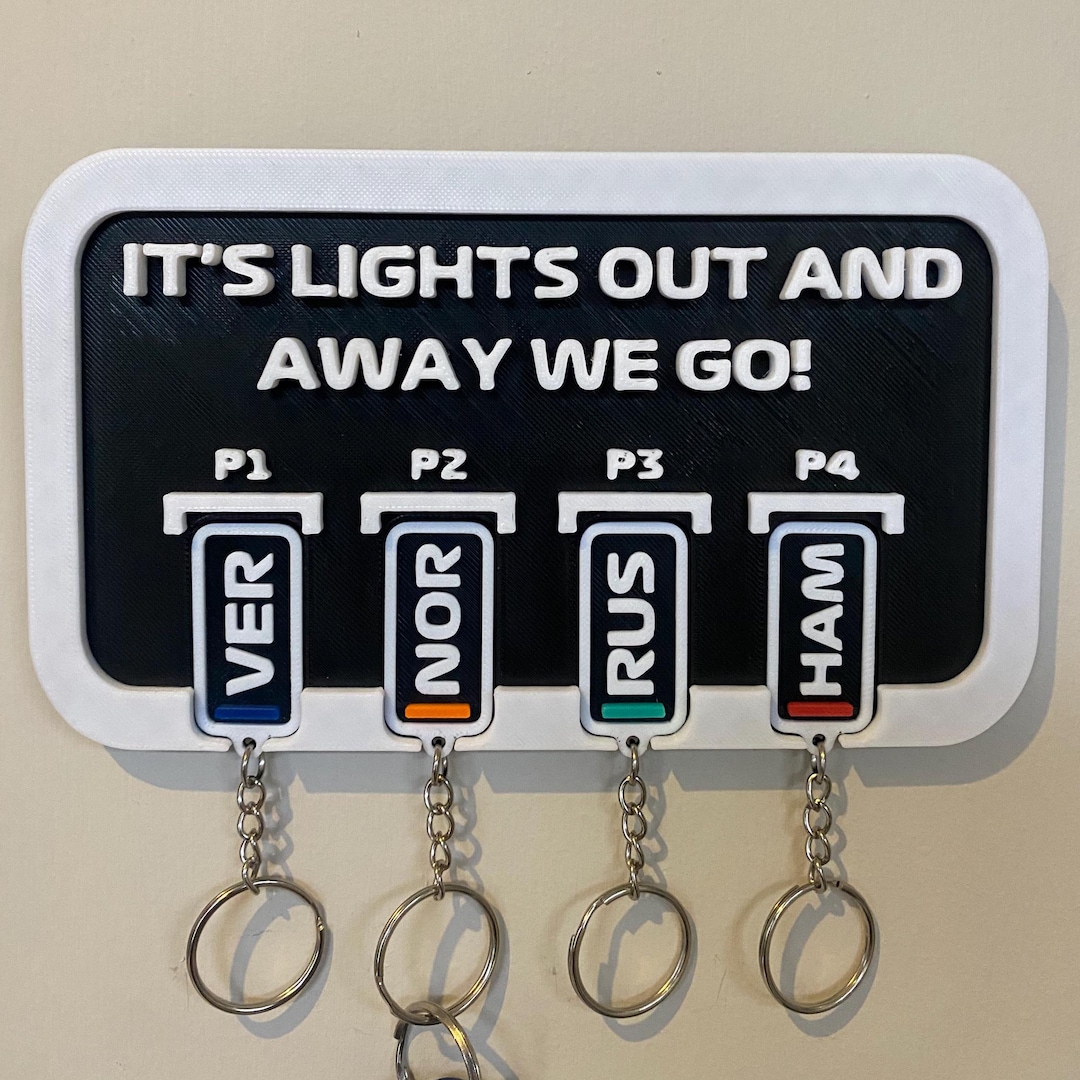 Motorsports Driver Key Holder With Charms - 4 Places - Etsy