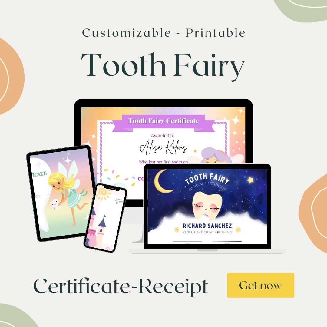Editable Tooth Fairy Receipt and Letter, Tooth Fairy Letter, First ...