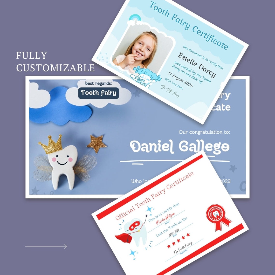 Editable Tooth Fairy Receipt Printable Certificate First Tooth Lost ...
