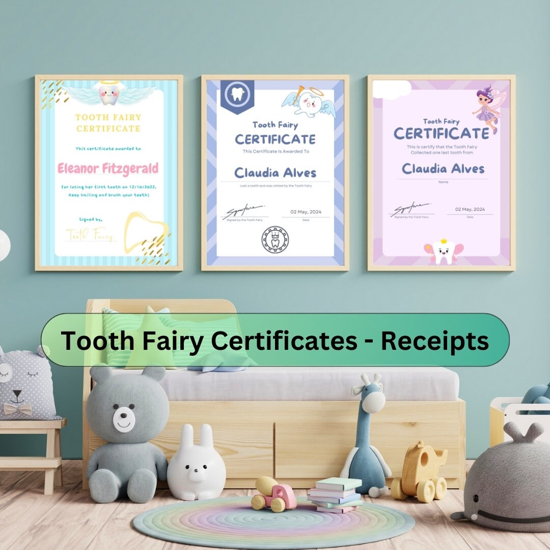 Editable Tooth Fairy Receipt and Letter, First Tooth Fairy, Tooth Fairy ...