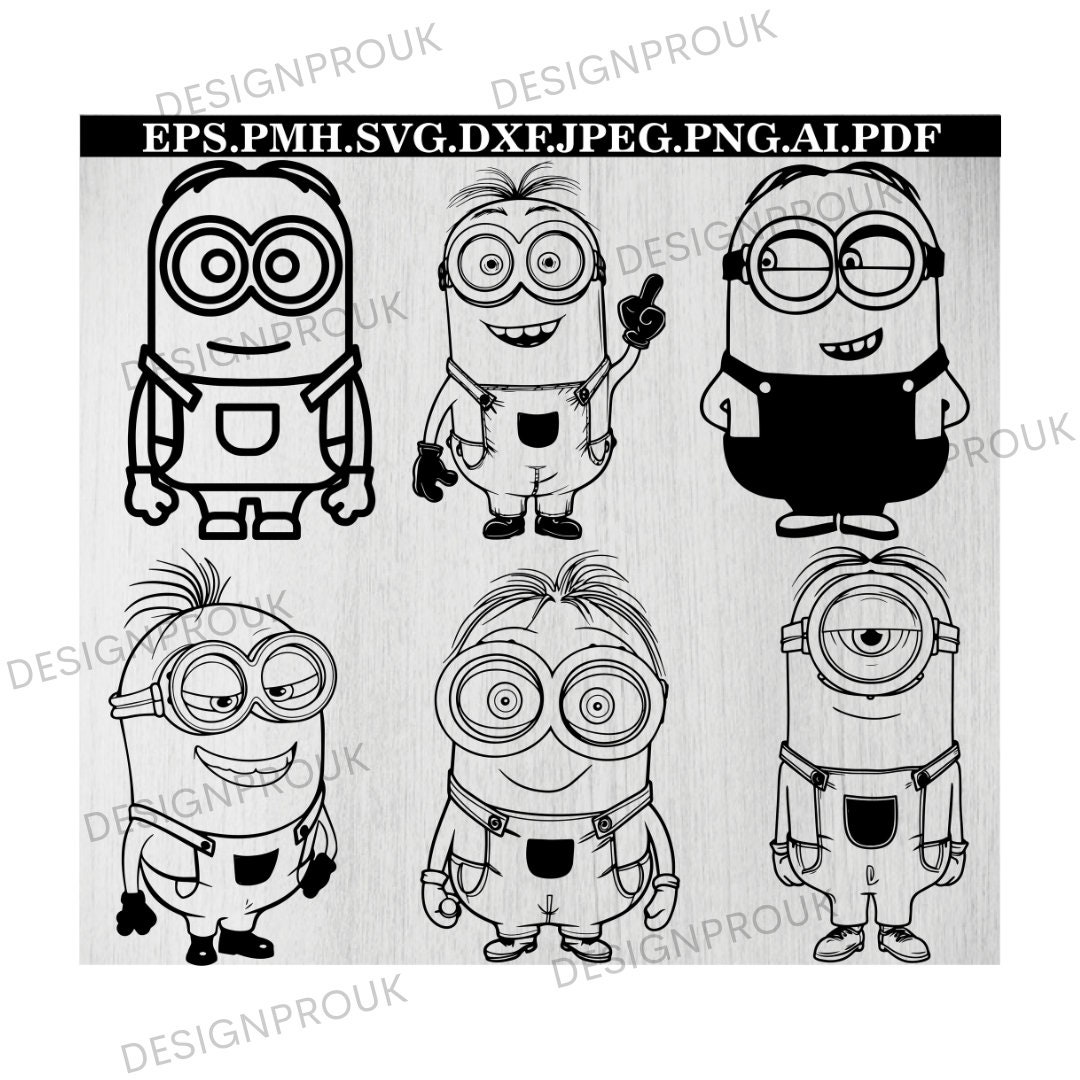 Paquete Svg de Minions, Minions Png, Svg despreciable, En capas ...