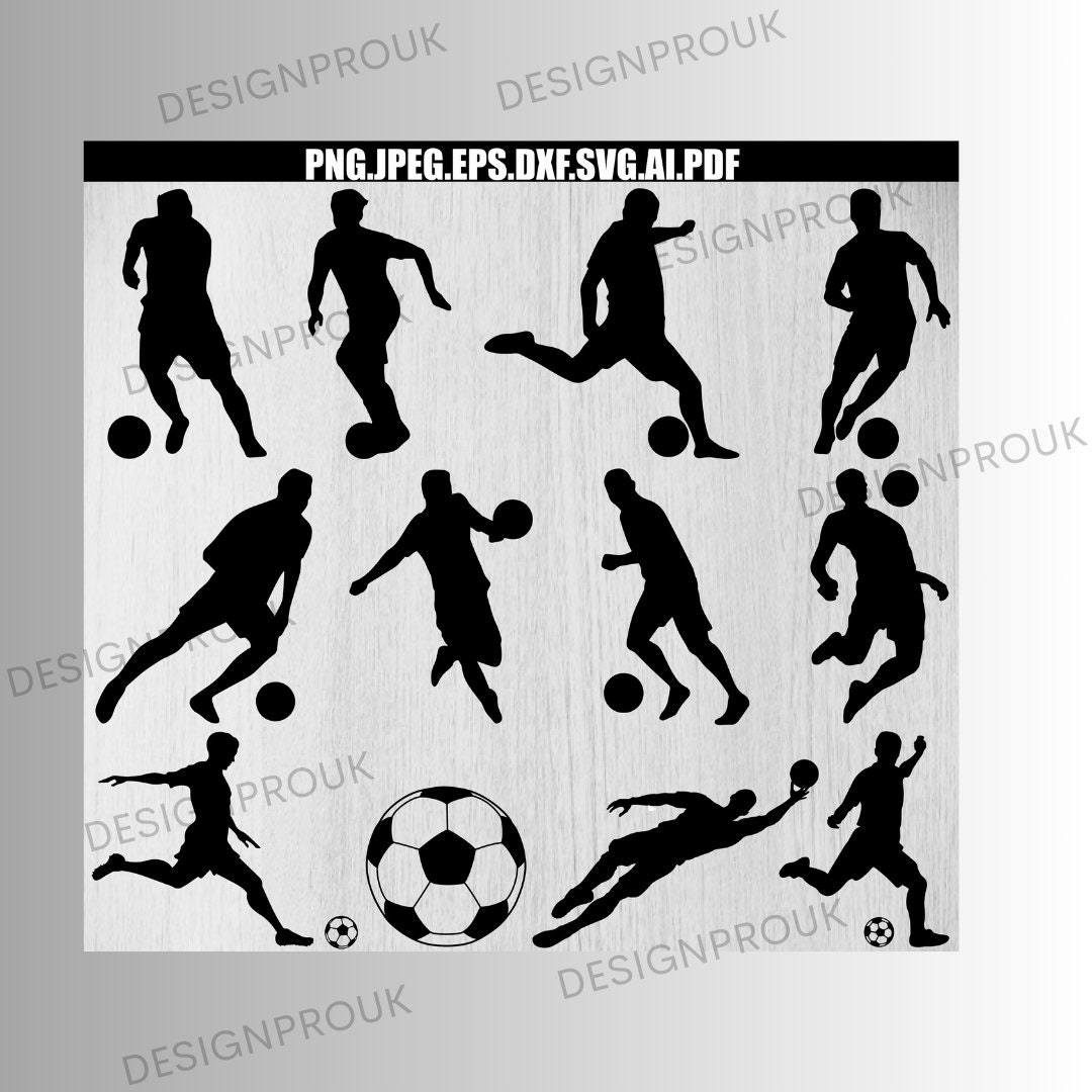 SOCCER Player SVG Bundle, SOCCER Svg, Svg, Soccer Designs, Soccer Team ...