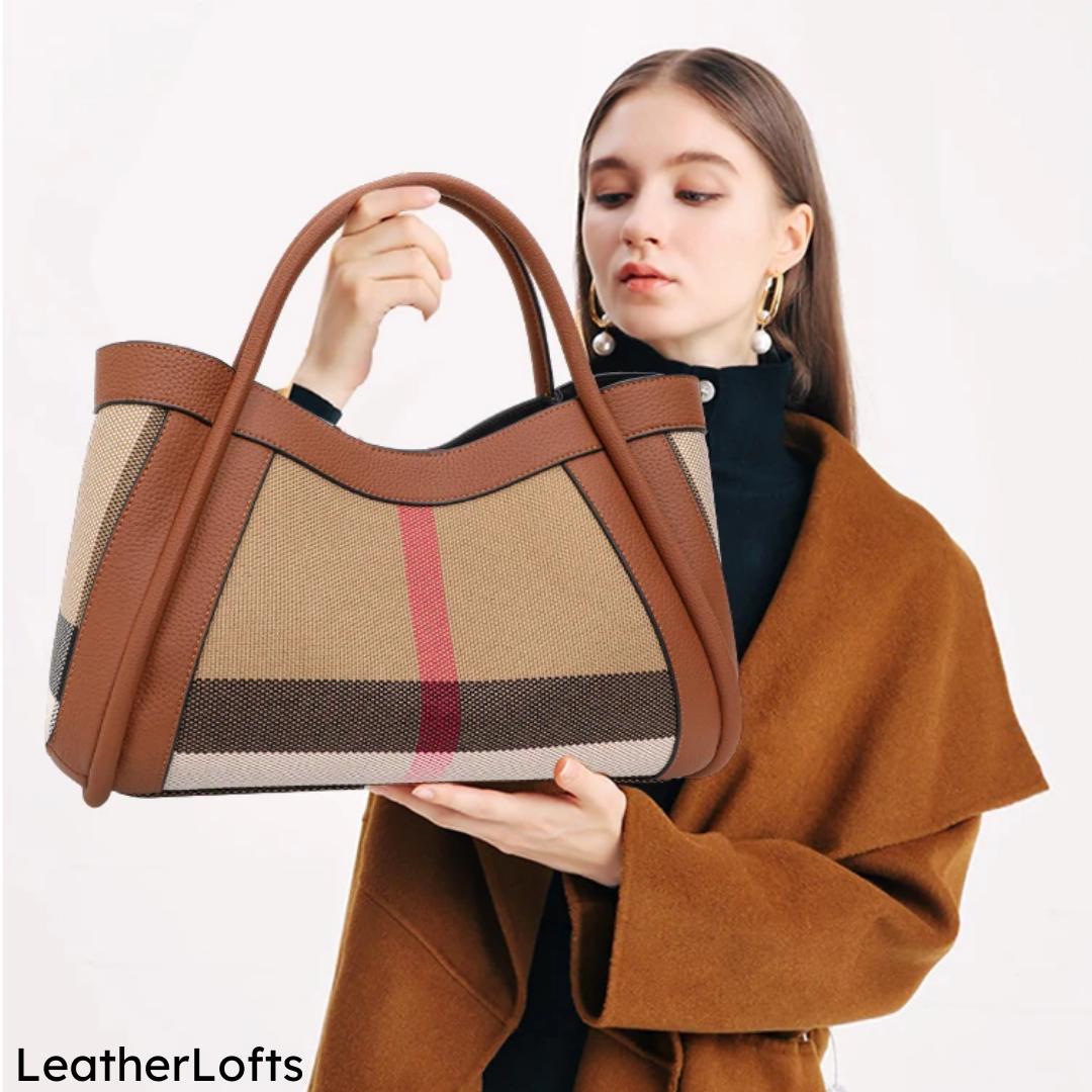 Luxury Leather Top Handle Handbag: Elegant Minimalist Purse - Etsy