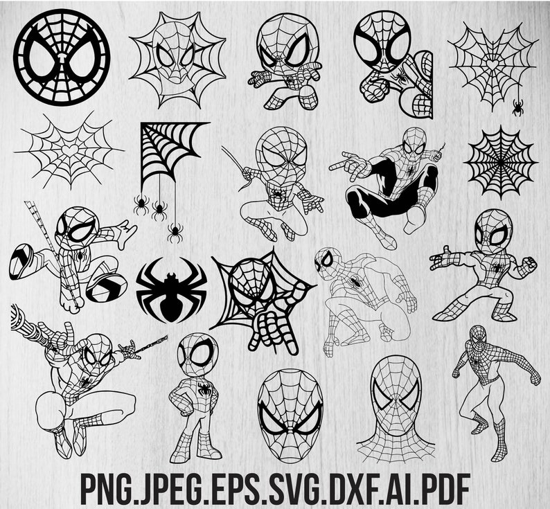 20 Spiderman SVG, Spiderman Png Files, Spider Man Svg Bundle, Baby ...