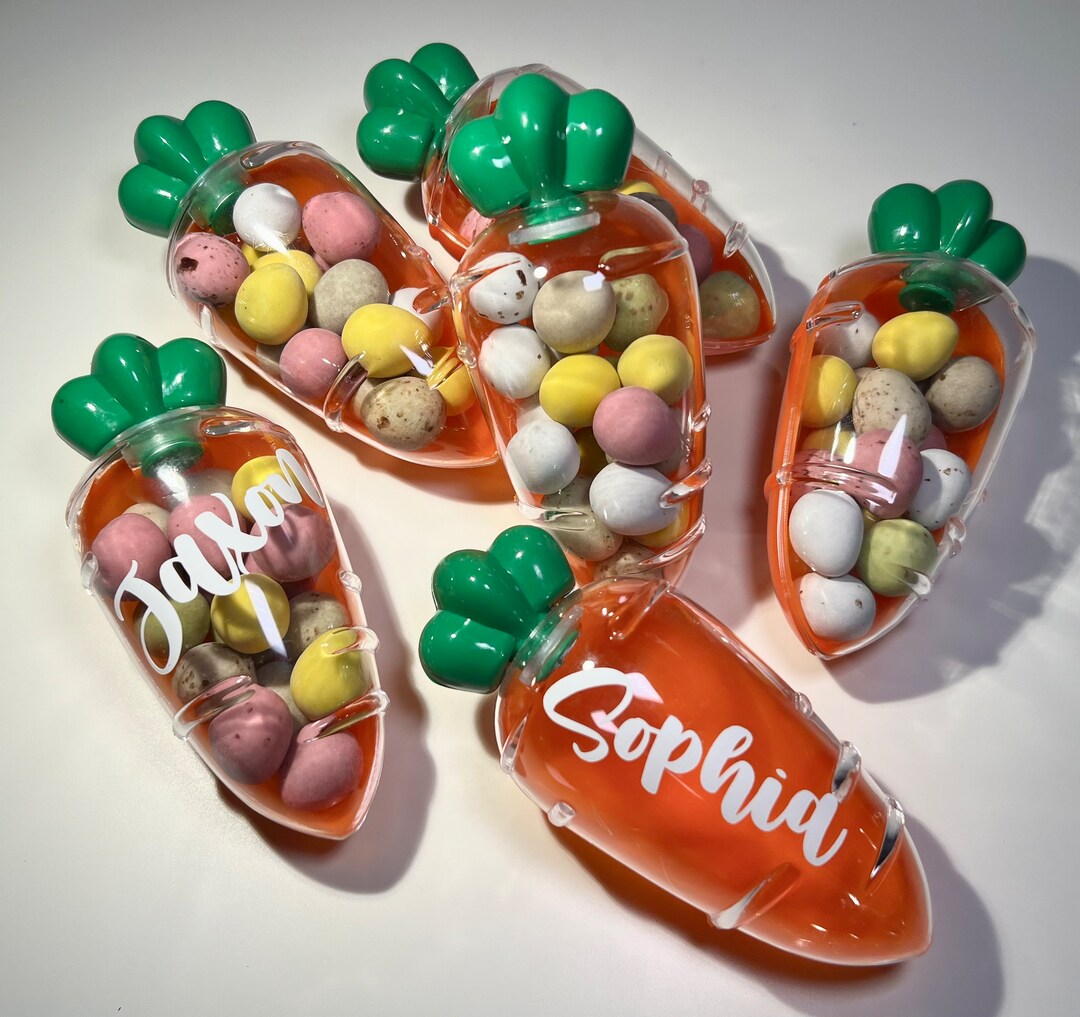 Personalised Fillable Easter Carrot, Easter Egg Gift Box, Candy and ...