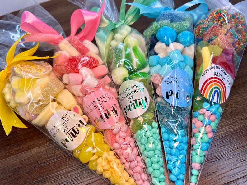 Birthday Party Favours, Sweet Cone Treats, Party Bag Fillers, Kids ...