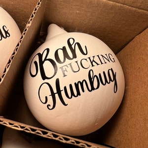 Rude Baubles | Funny Offensive Bauble | Swear Words | Secret Santa ...