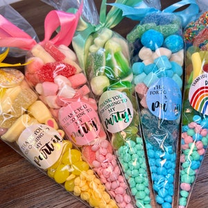 Gender Reveal Sweet Favours, Baby Shower Sweet Cones, Boy or Girl Sweet ...