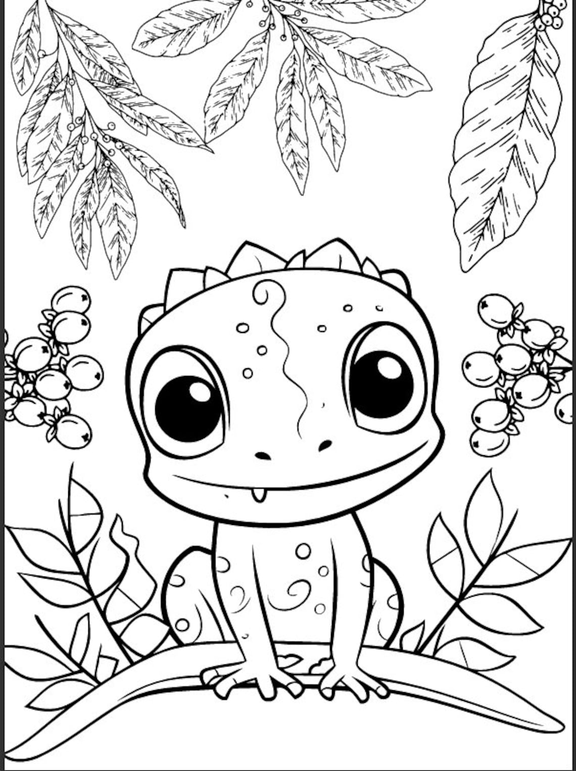 Reptile Babies - Coloring Book Pages - Digital Download - Etsy