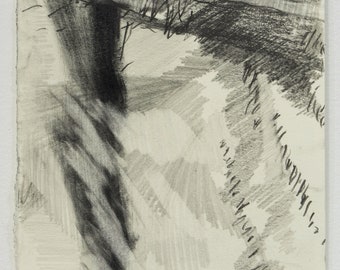 Contemporary Abstract Art, Graphite Pencil Drawing on Acid-free Paper ...