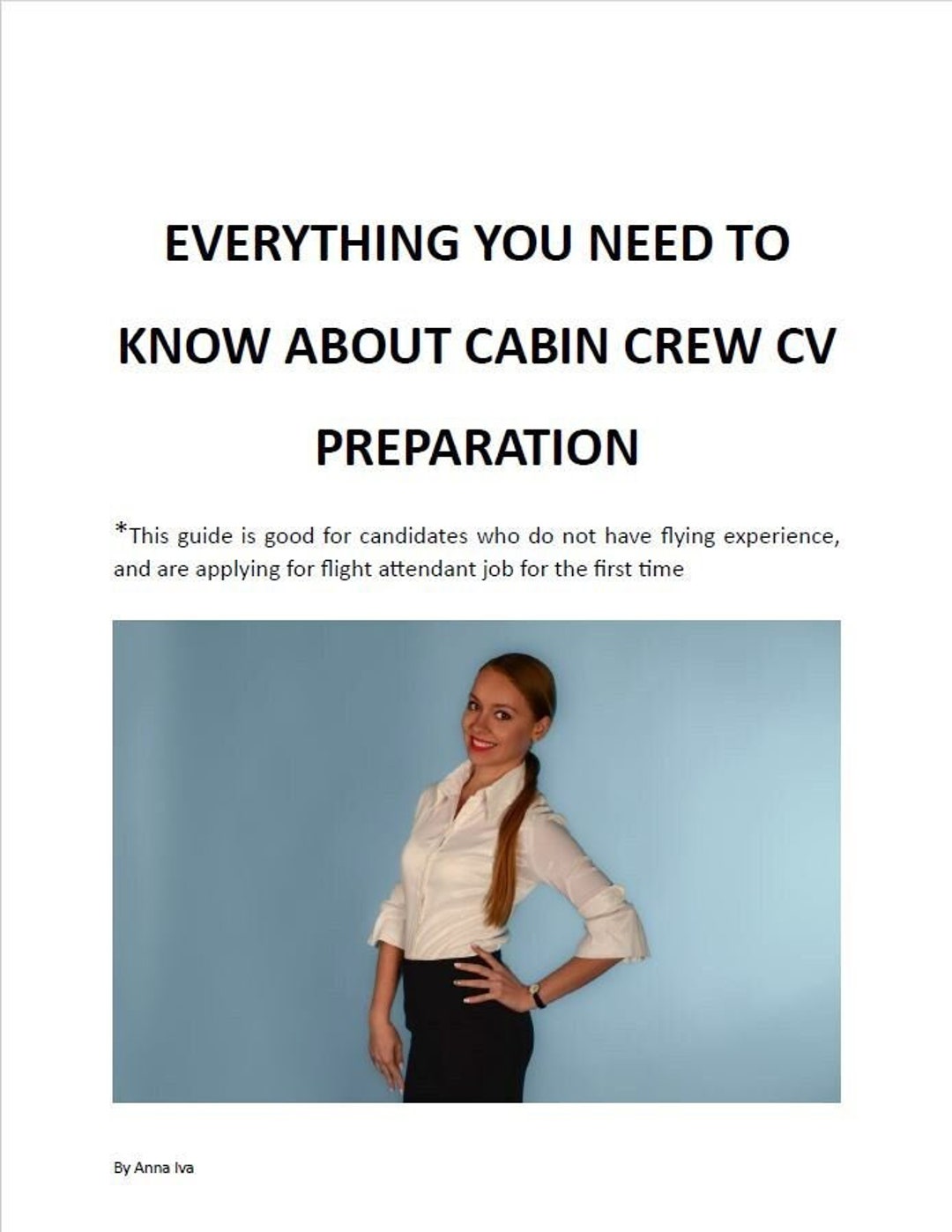 Flight Attendant CV, Cabin Crew Job Resume Self Preparation Guide ...