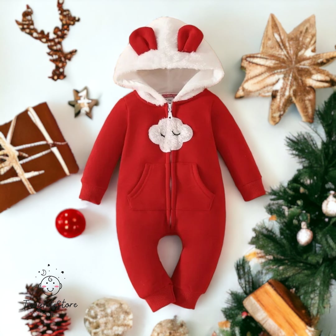 Baby Christmas Jumpsuit Newborn Santa Outfit Cute Costume - Etsy