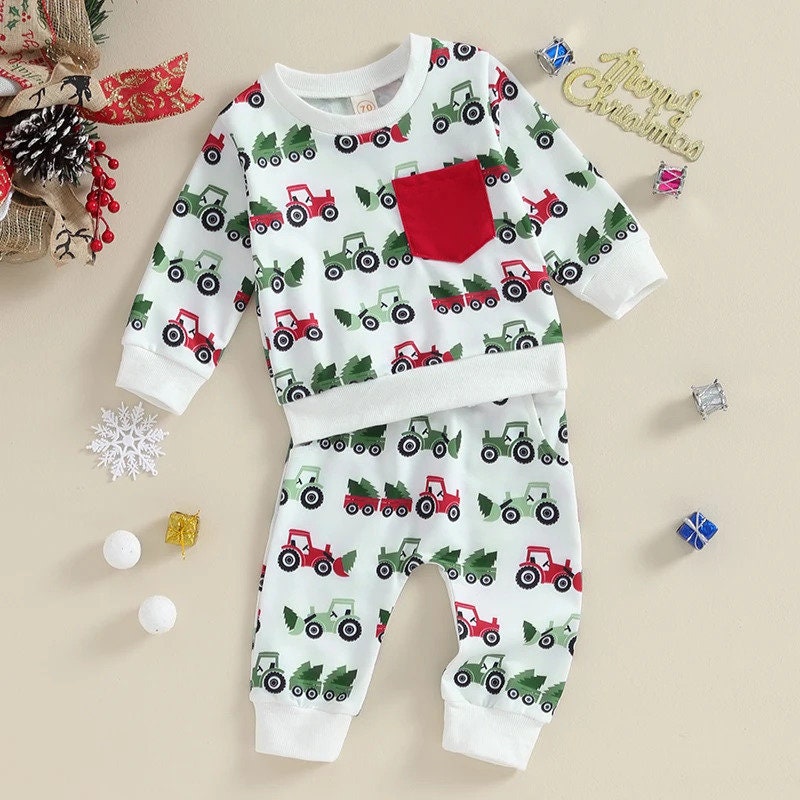 Toddler Baby Boys Girls Christmas Clothes Set Xmas Long Sleeve - Etsy ...