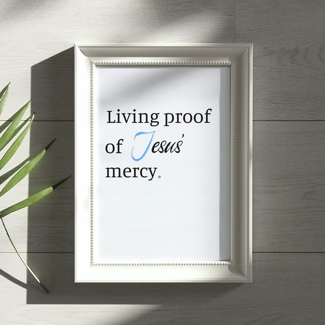Living Proof of Jesus' Mercy Poster. Wall Art, Home Decor, Dorm Room ...