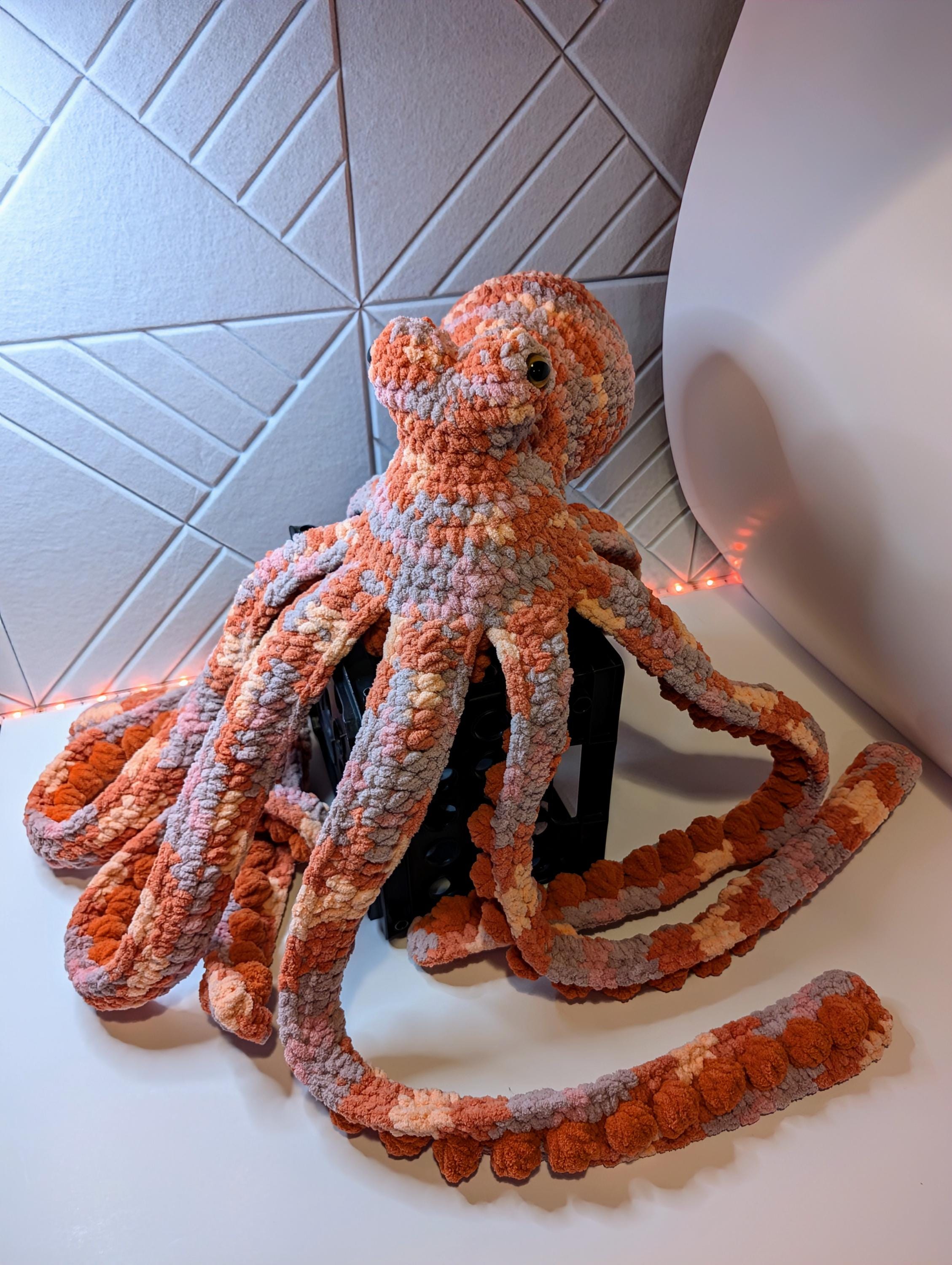 Giant Octopus Plushie - Made to Order Available! - Approx. 32" Plush ...