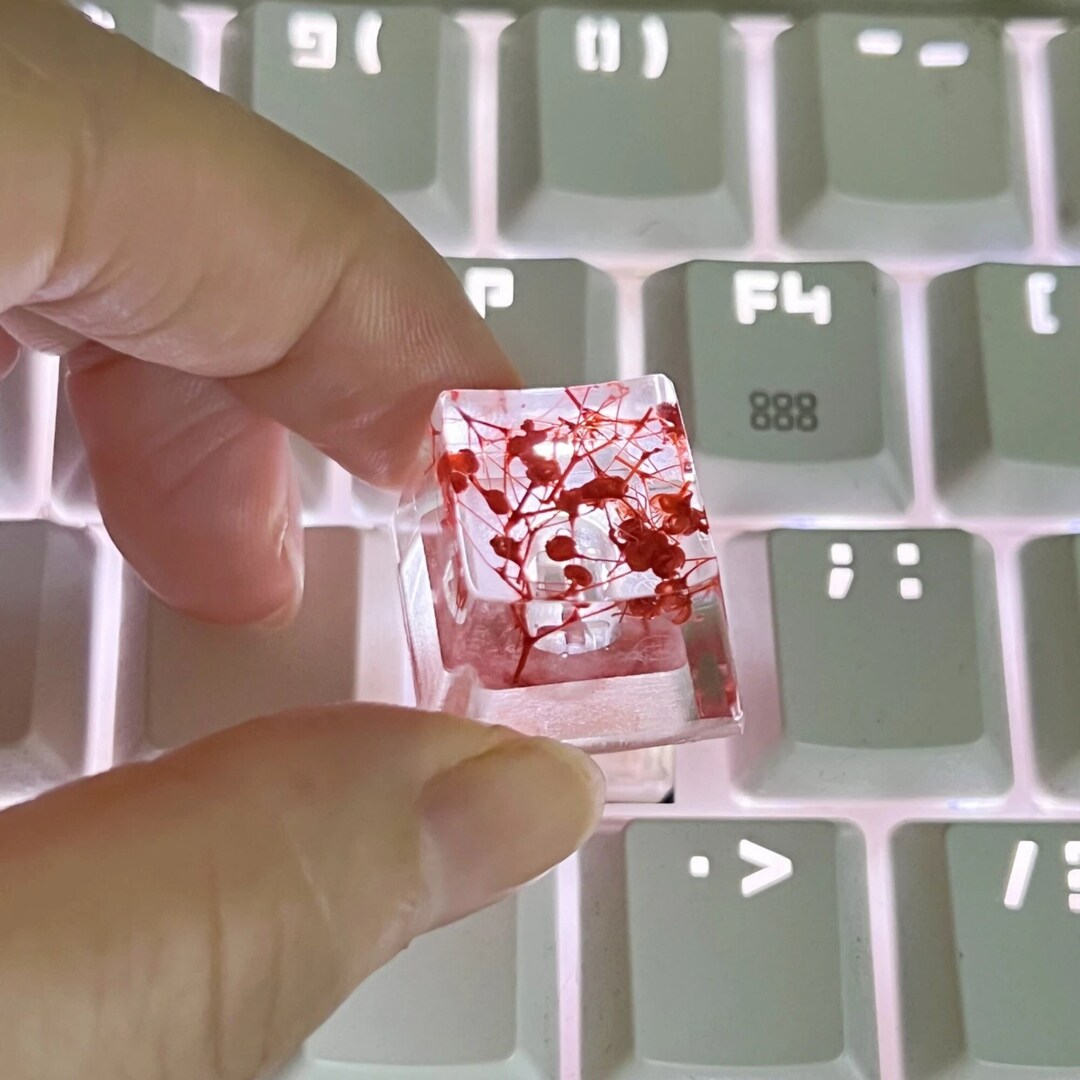 Artisan Keycap and Flower Design Botanical Epoxy Keyboard Cap Diy ...