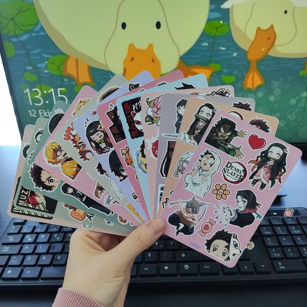 Demon Slayer Card Sticker - Etsy