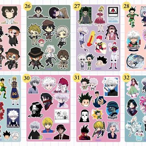 3 Matte Sticker Sheets, Anime Stickers, Sticker Pack, Sticker Bundle ...