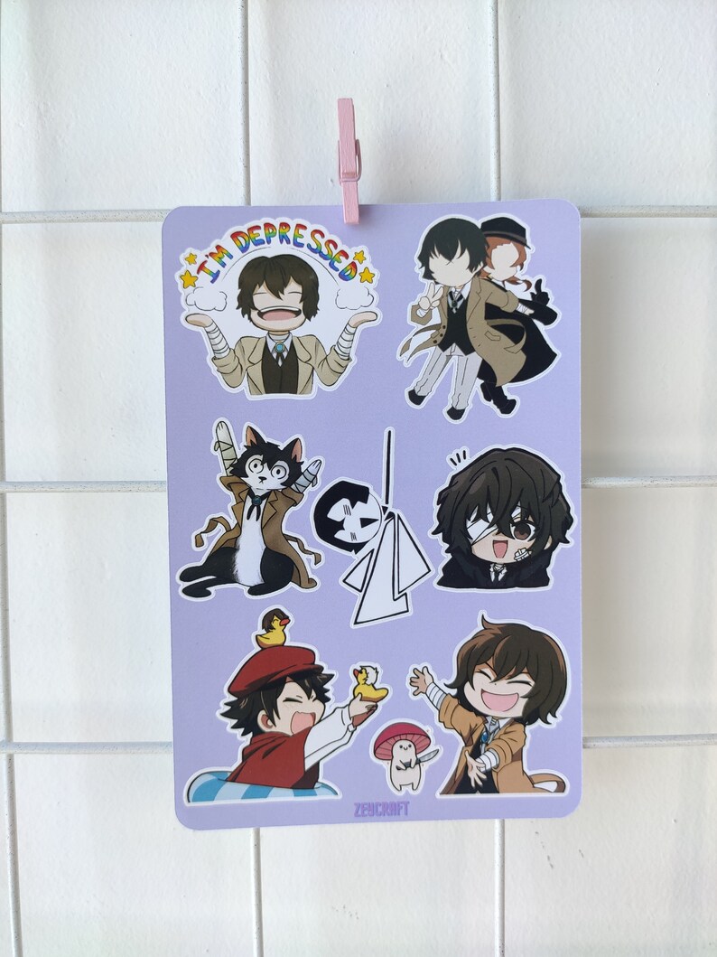 Osamu Dazai/bungou Stray Dogs Sticker Set - Etsy