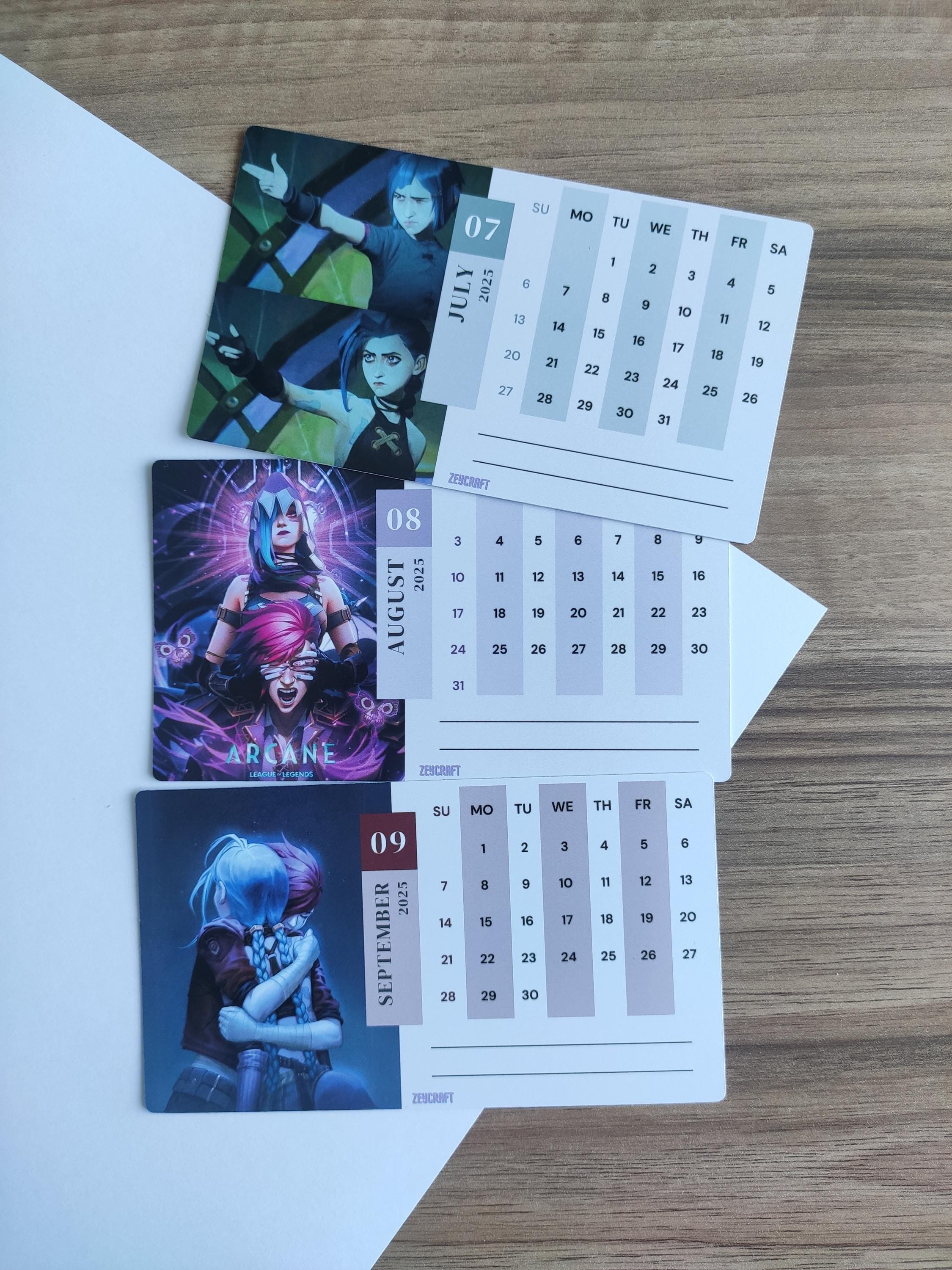 Arcane 2025 Calendar Sticker - Etsy