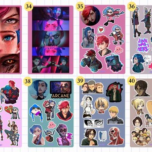 3 Matte Sticker Sheets, Anime Stickers, Sticker Pack, Sticker Bundle ...