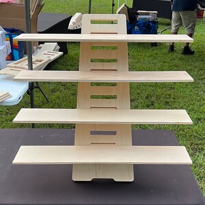 2 Pack 4 Tier 30 Shelves Portable Wood Display Craft Show, Market Fair ...