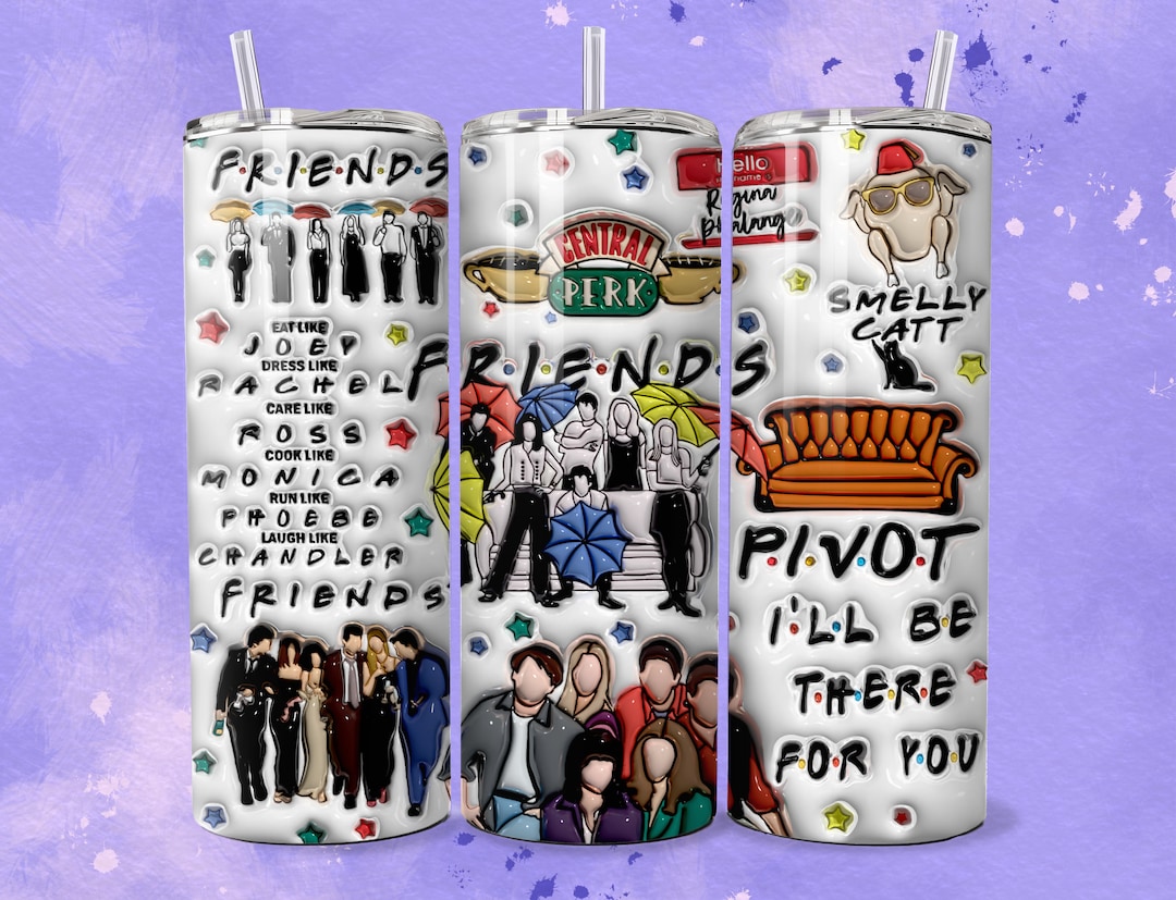 Friends TV Show Sublimation Sublimated Skinny Tumbler Cup Drinks ...