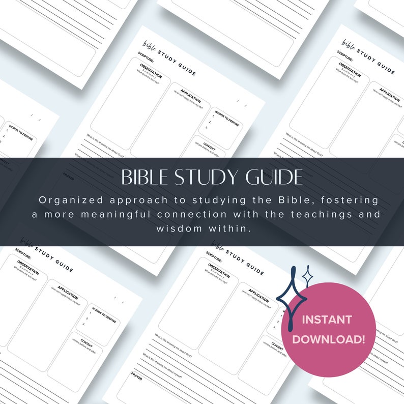 Bible Study Guide Printable, Scripture Journal, Bible Study Essentials ...