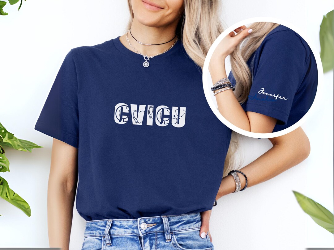 Custom Cardiology Nurse Shirt for Cardiac Crew Tshirt,cvicu Nurse Name ...