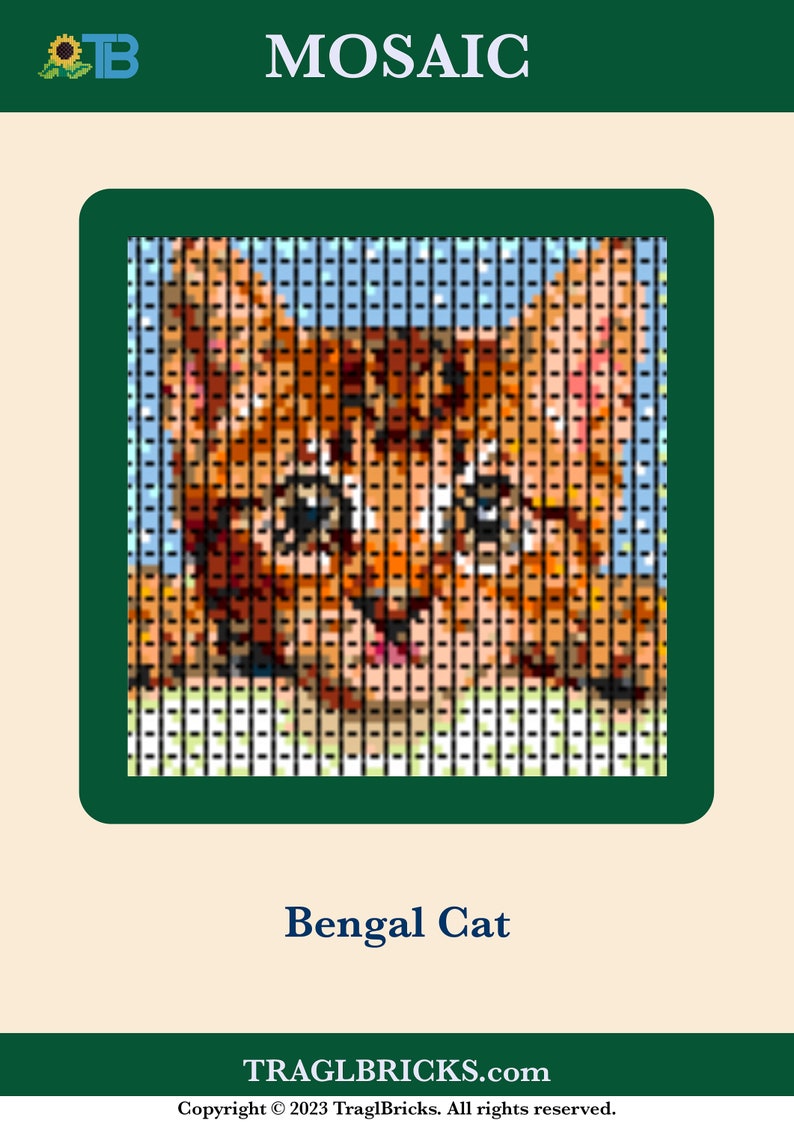 LEGO Mosaic Building Instructions Bengal Cat Portrait Step-by-step ...