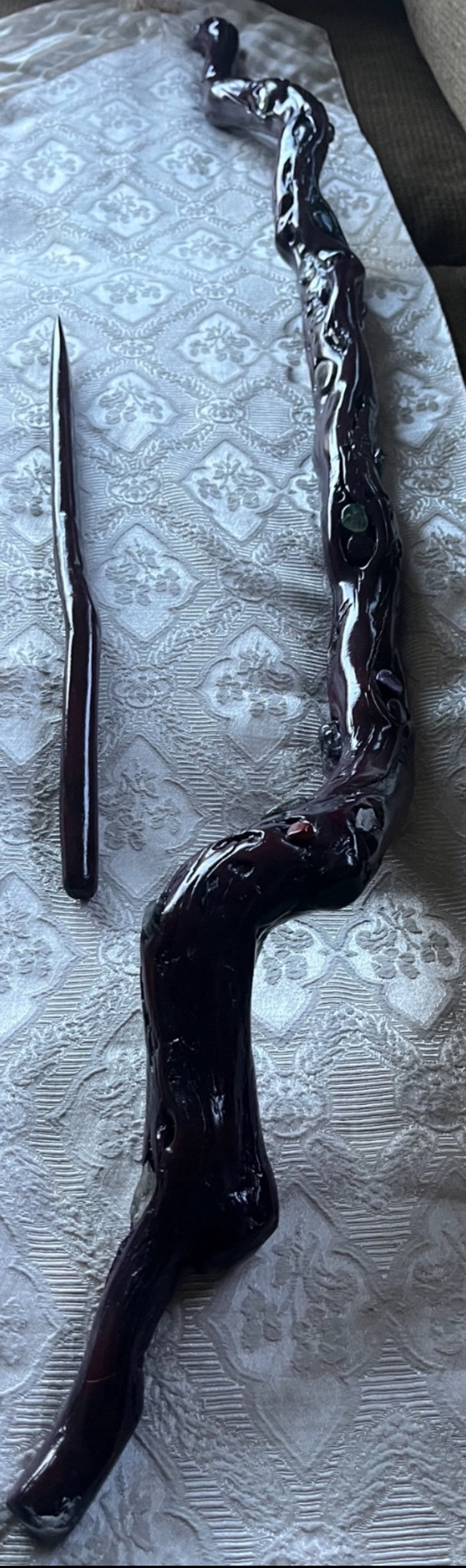 Royal Enchantment - Sacred Wizard Staff With Embedded Stones, Moldavite ...