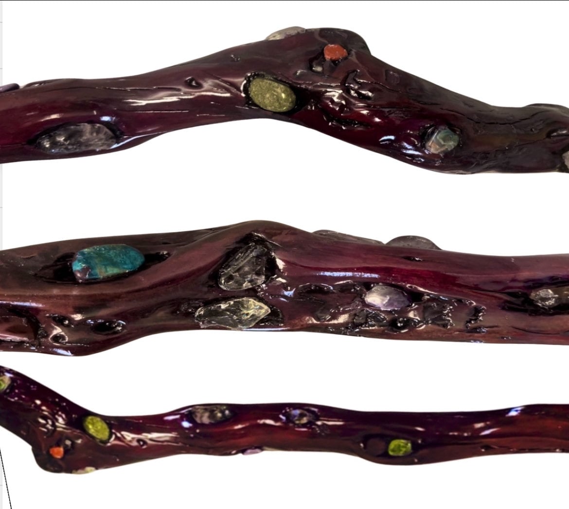 Royal Enchantment - Sacred Wizard Staff With Embedded Stones, Moldavite ...