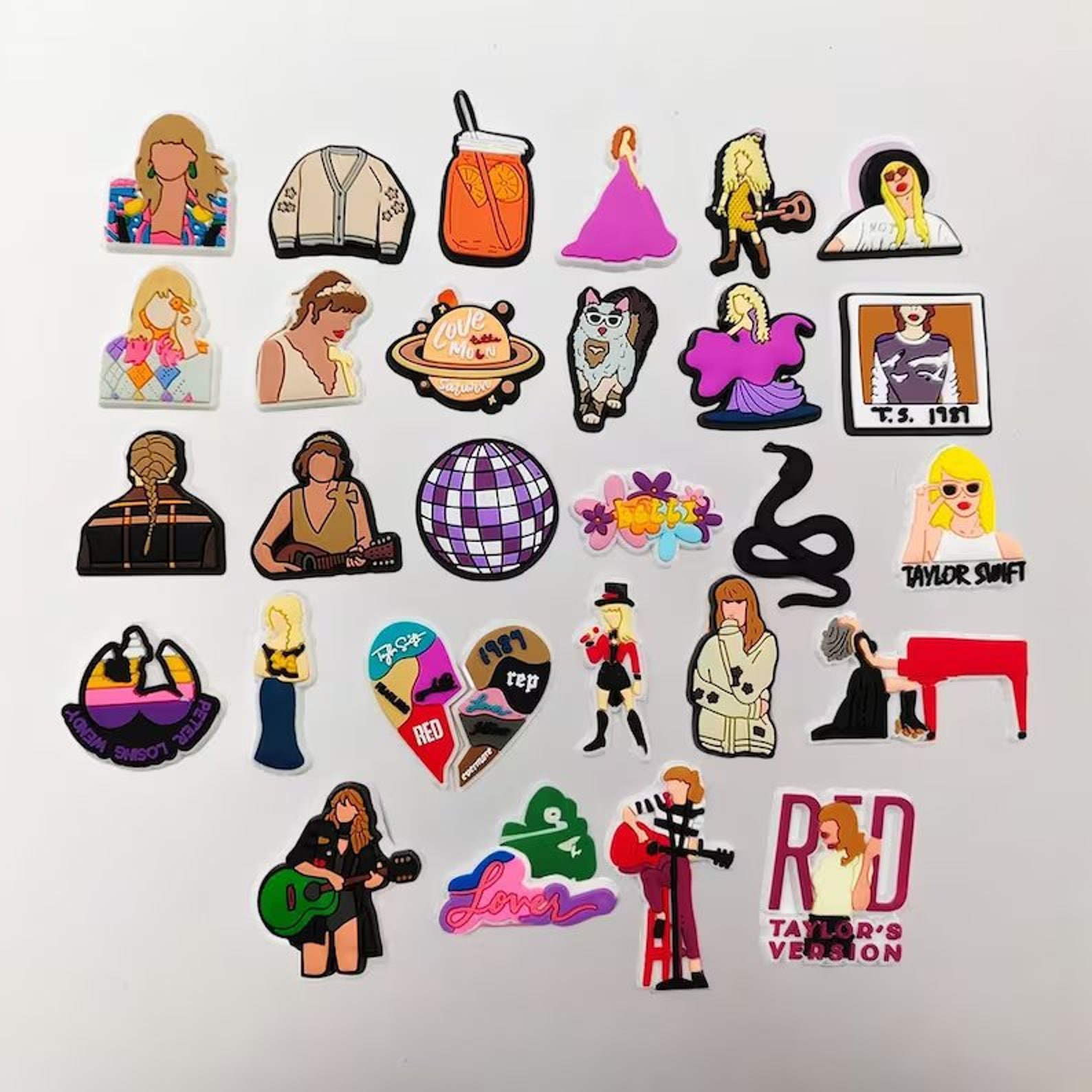 Taylor Swift Shoe Charms Taylor Swift Croc Charms Taylor - Etsy UK