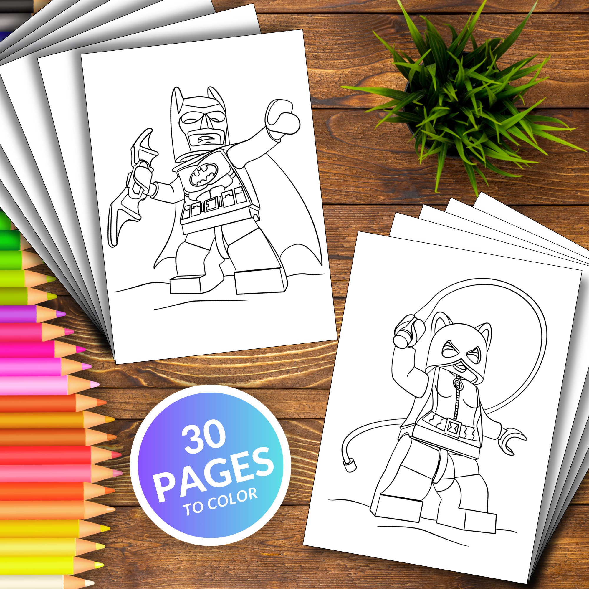 Brick Characters Printable Coloring Pages, Brick Characters Coloring ...