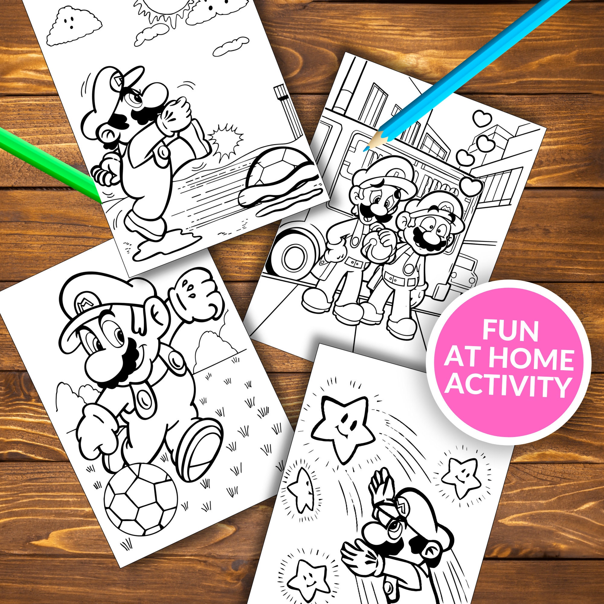 Mario Printable Coloring Pages, Mario Coloring Book, Easy and Pretty ...