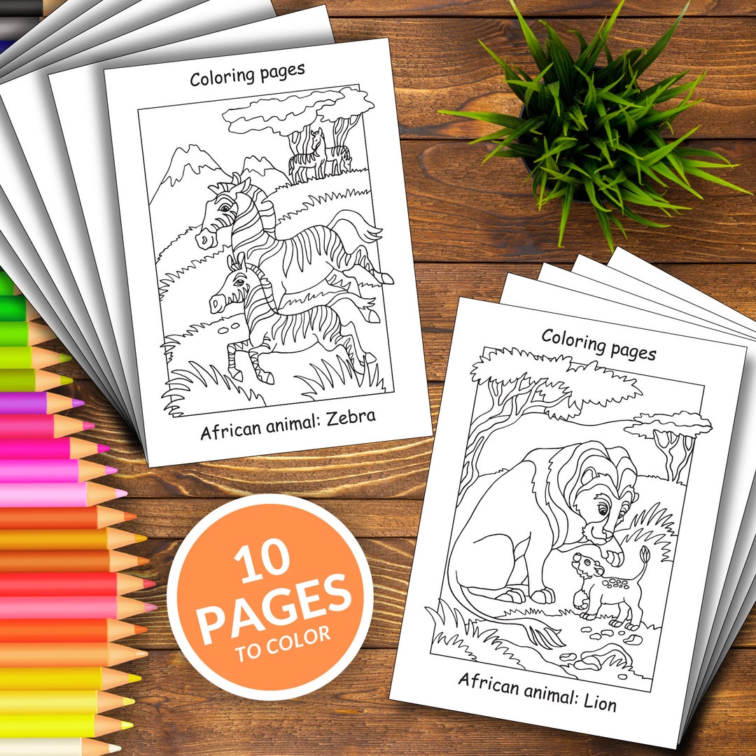 Africa Coloring Book Pages African Animals Coloring Pages