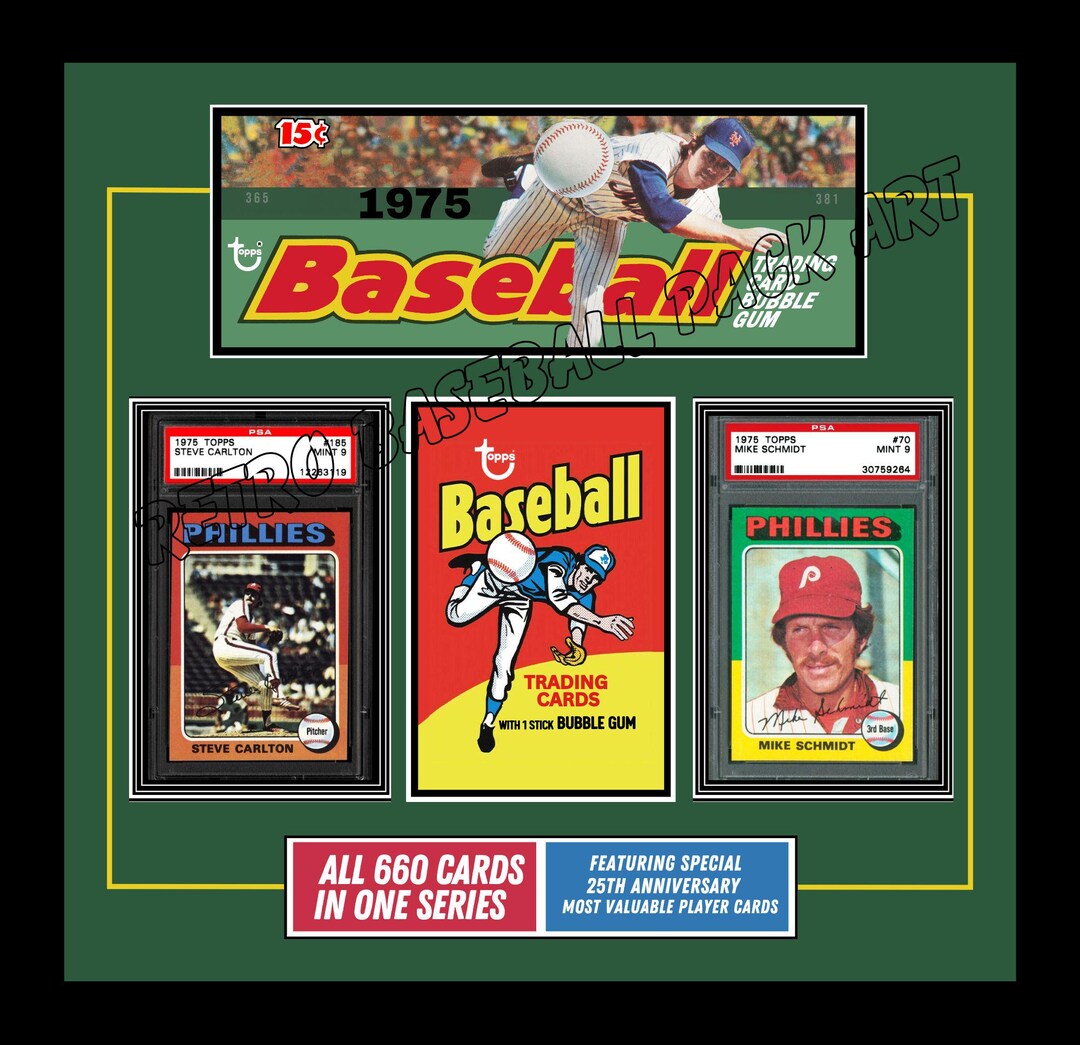 1975 Topps Baseball Cards, Digital Print-sports Memorabilia Phillies ...