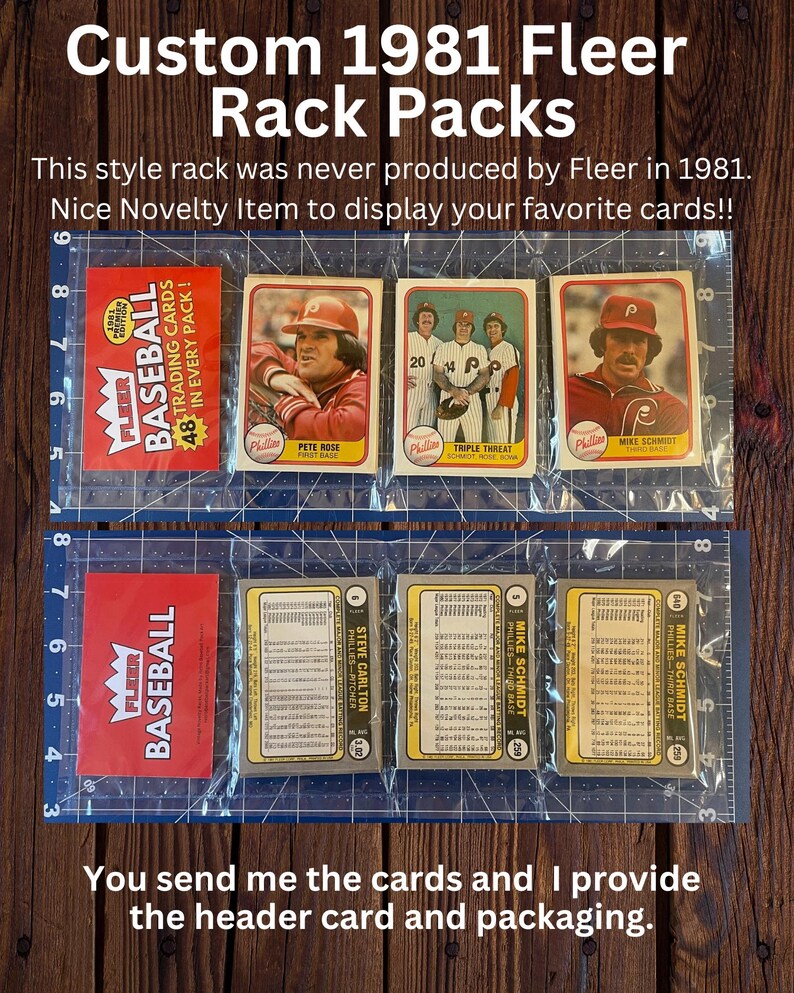 1981 Fleer Baseball Card, Custom Made Rack Pack. Great Novelty Item - Etsy