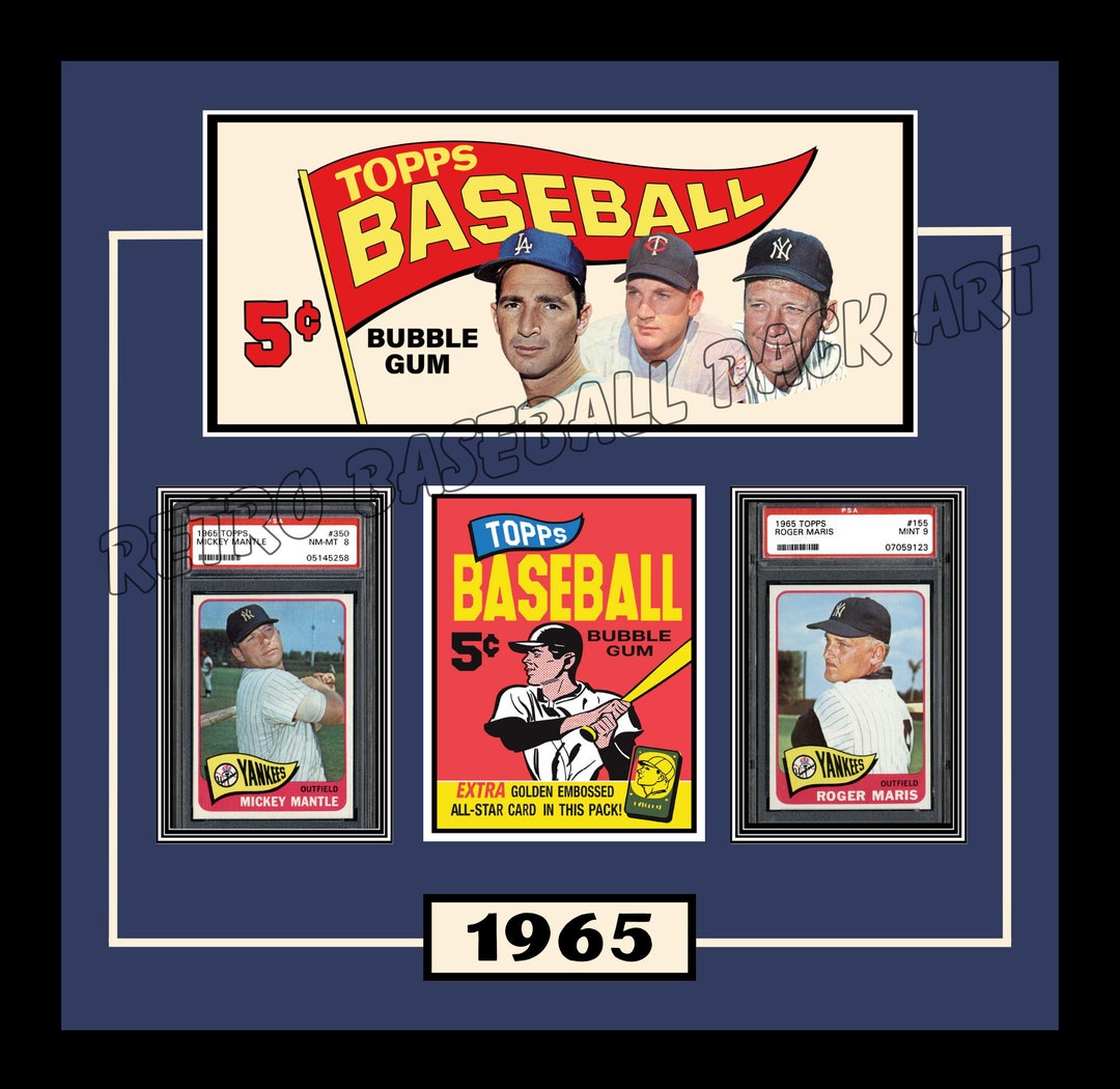 1965 Topps Baseball Cards, Digital Print-sports Memorabilia New York ...