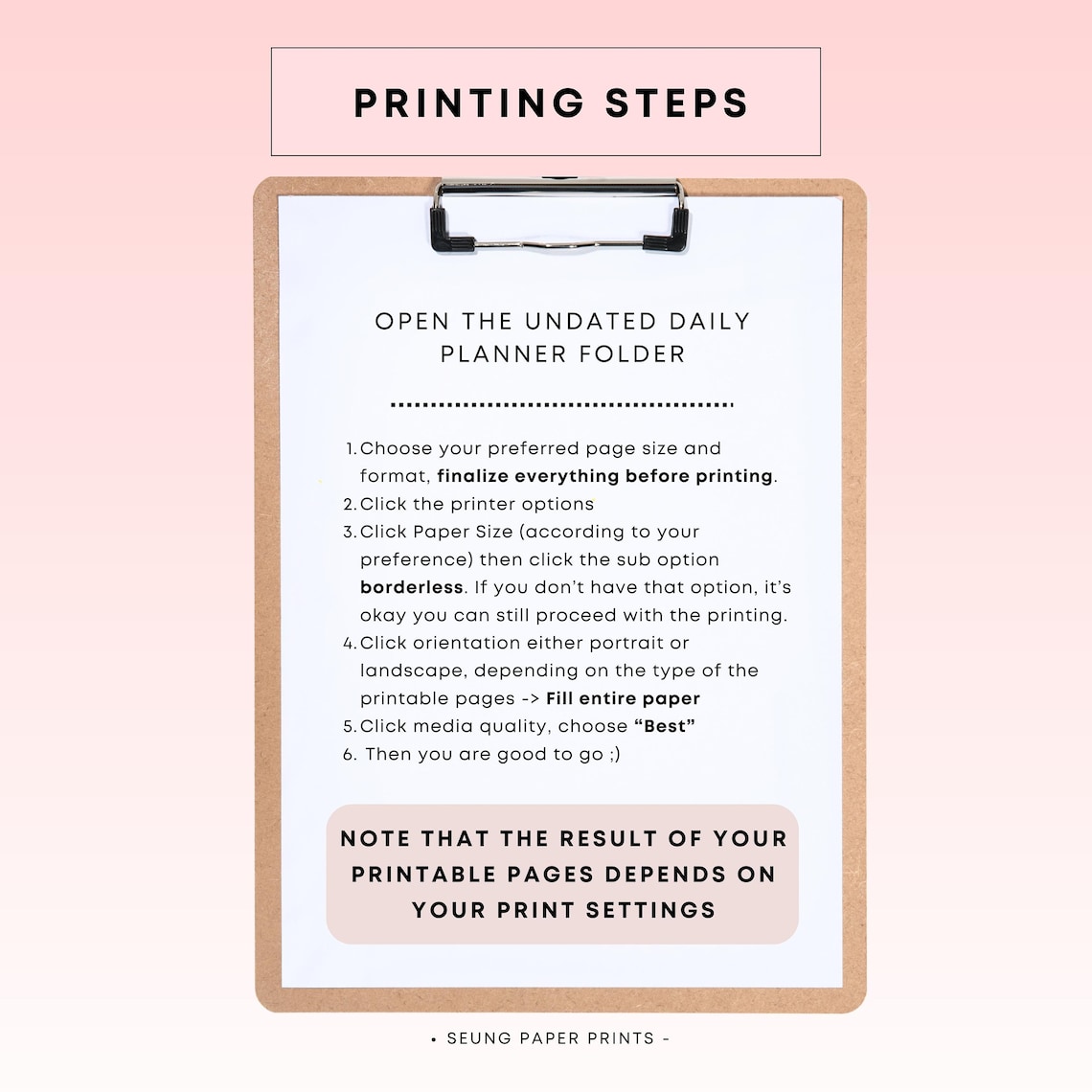 Undated Daily Planner Printable Planner Printable Daily - Etsy