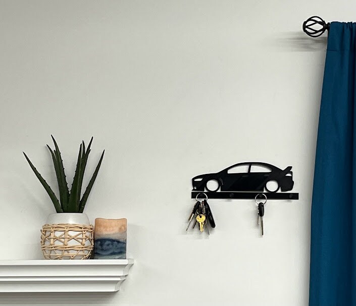 Mitsubishi Evo X Key Holder | Key Wall Organizer | Entryway Organizer ...