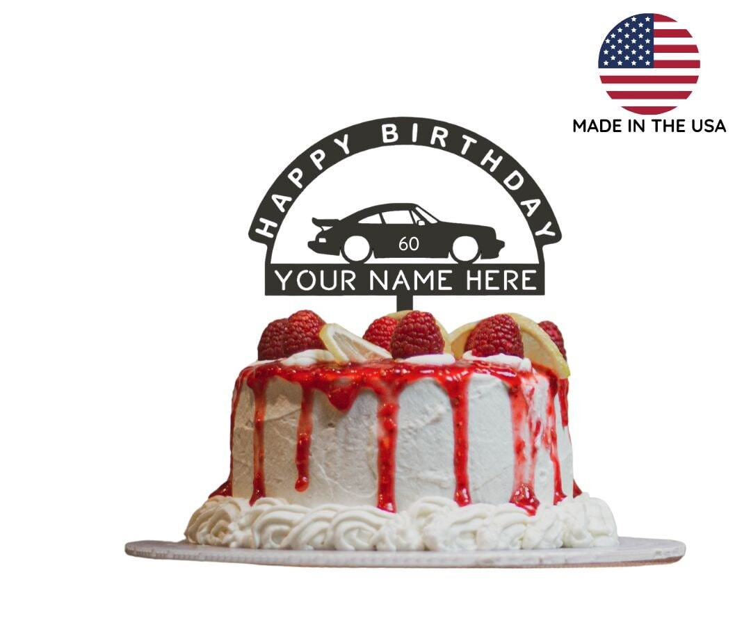 Classic 911 | Birthday Cake Topper | Personalized Cake Topper |car ...