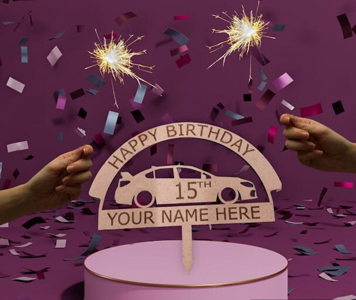 Birthday Cake Topper WRX STI Cake Topper Personalized Cake Topper Car ...