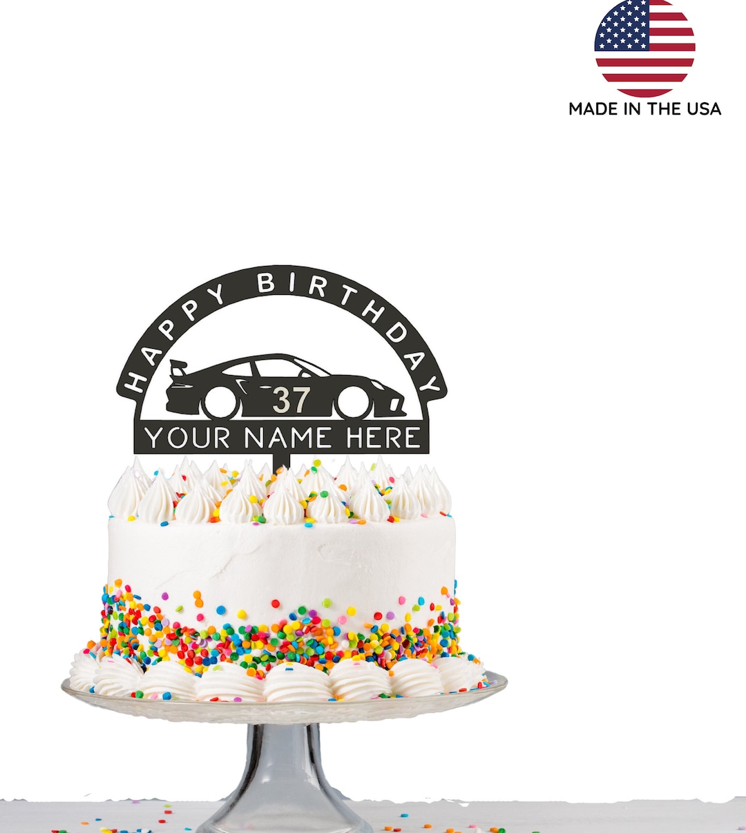 911 GT3 RS | Birthday Cake Topper | Personalized Cake Topper | Cake ...
