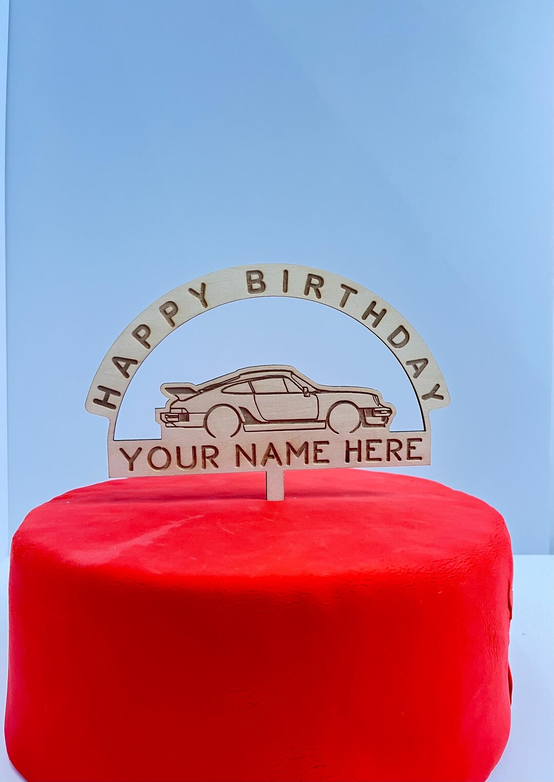 SILHOUETTE Classic Porsche 911 Birthday Cake Topper Personalized Cake ...