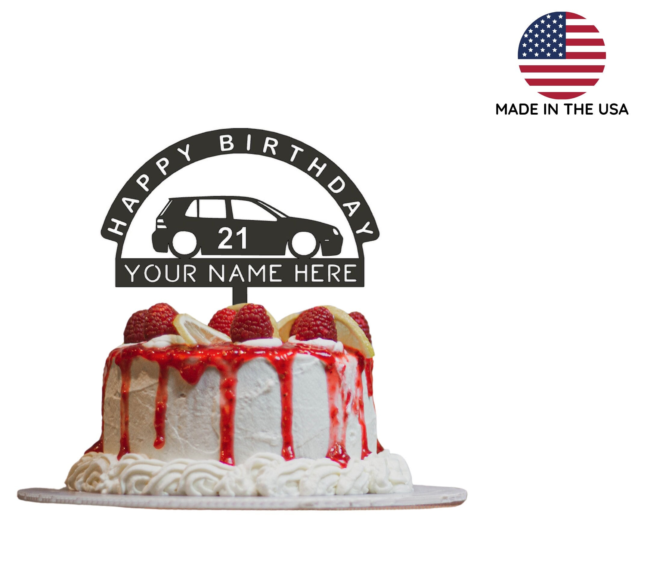 Golf GTI R32 Cake Topper Custom Cake Topper car Birthday Cake Topper - Etsy