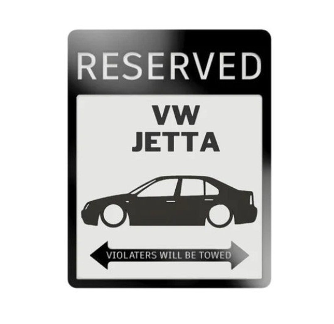 VW Jetta Mk4 Parking Sign Metal Parking Sign - Etsy
